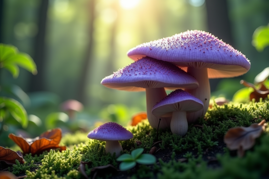 Le champignon violet savoureux, un trésor de la mycologie gourmande
